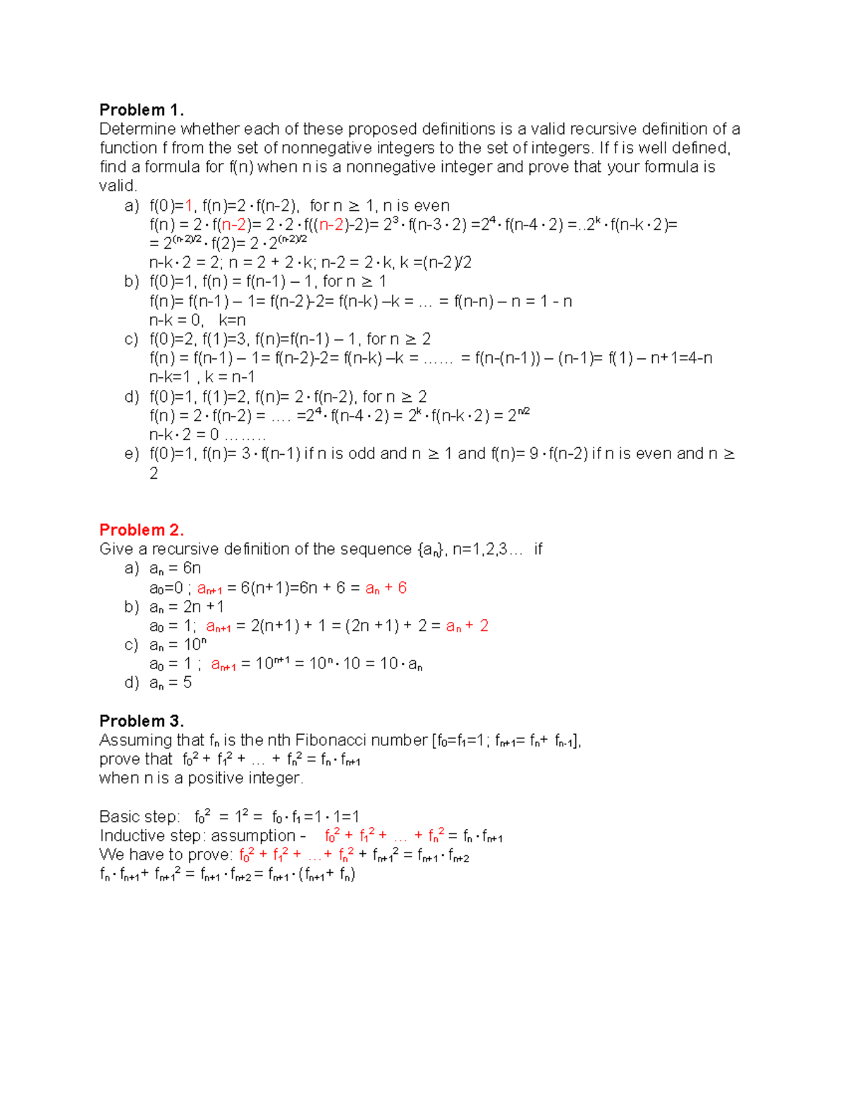 Problem 7 - review - Problem 1. Determine whether each of these ...