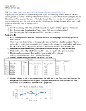 Lab 9 - Physics Virtual Energy-Transformations Lab - Energy ...