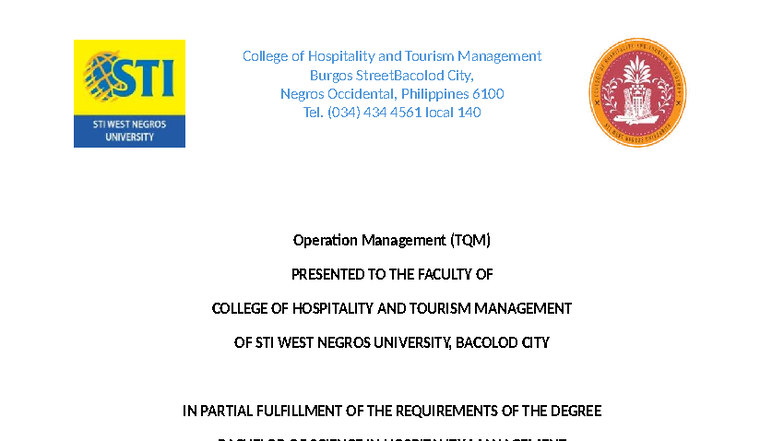 Quality Assurance Plan for KidZania Manila - CBMC1001 - Studocu