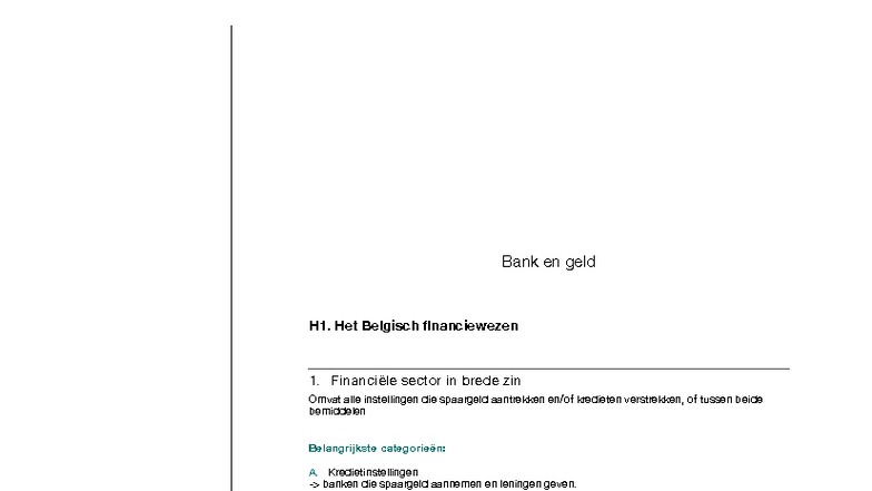 Bank en Geld 2025 - Volledige Samenvatting van het Vak - Studocu