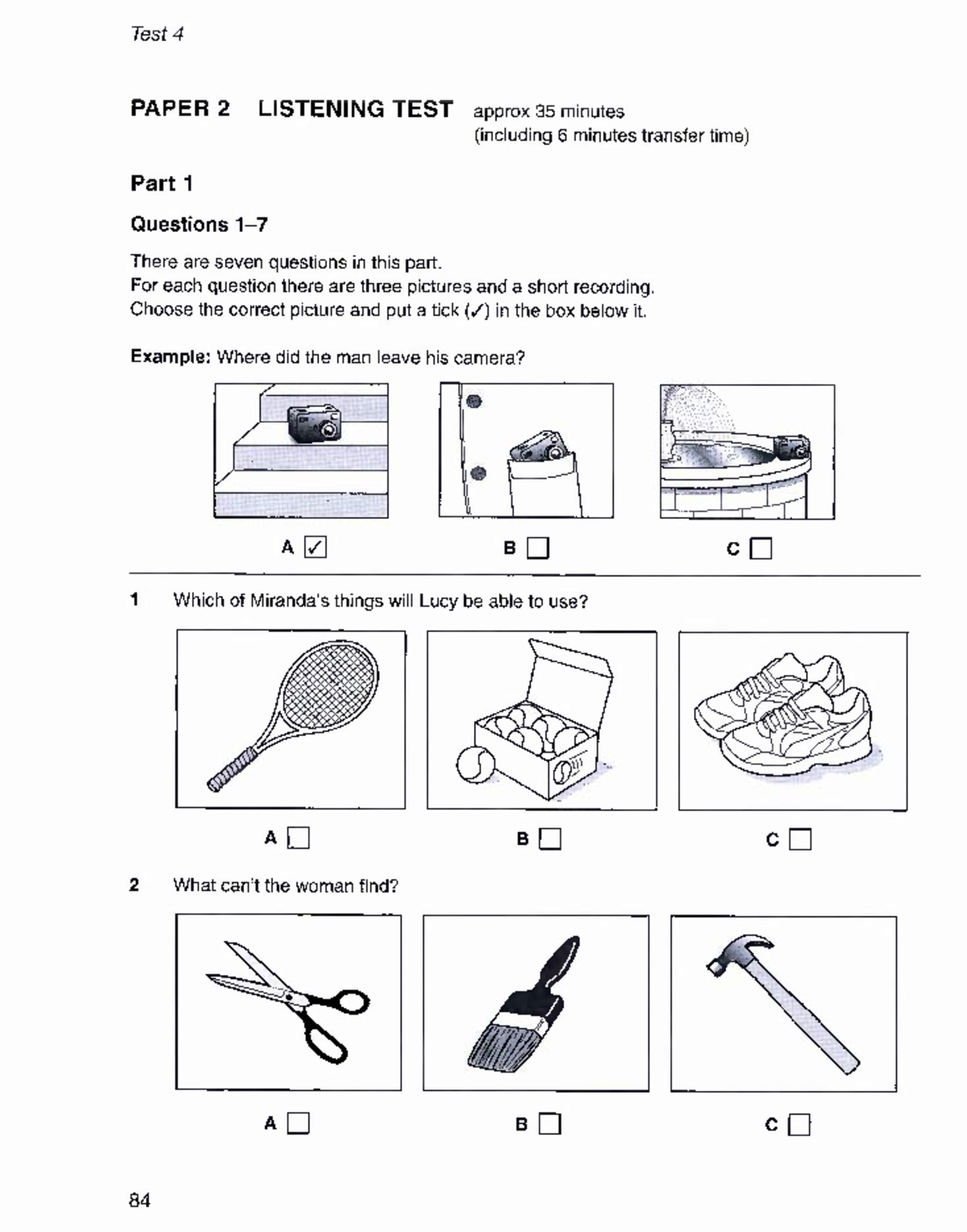 PET 5 test 4 Lis - pet english 56 - Test 4 PAPER 2 LISTENING TEST ...