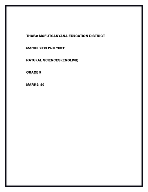 NS gr 8 TERM 1 2025 - Additional notes - NATURAL SCIENCES GRADE 8 ...