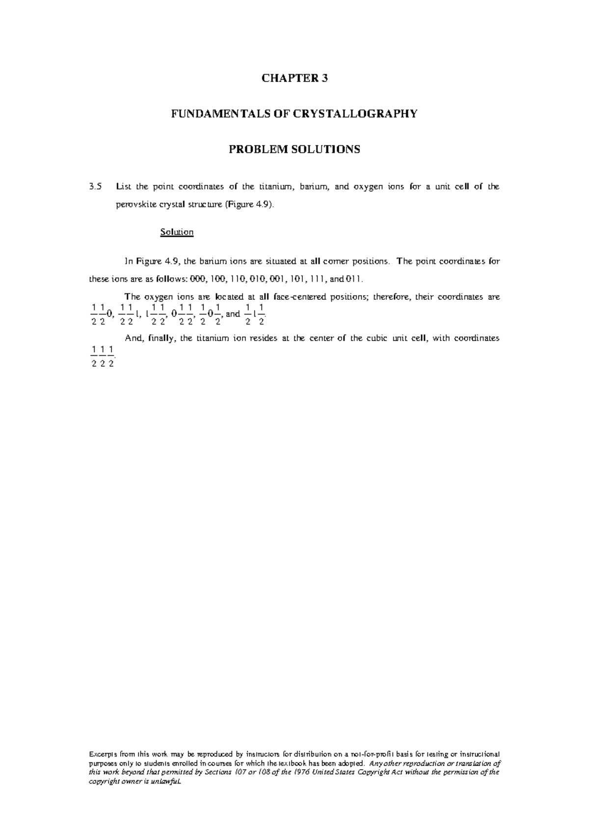 ENGR 2026 Chapter 3 & 4: Crystallography Problem Solutions - Studocu