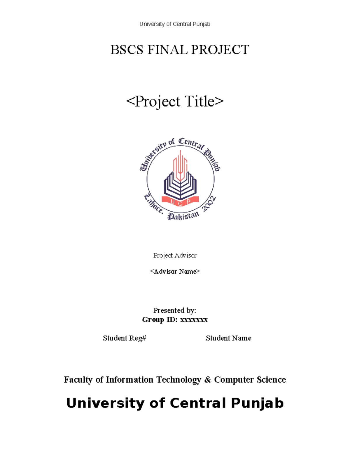 UCP BSCS Final Project Report - SDP Phase IV Documentation - Studocu