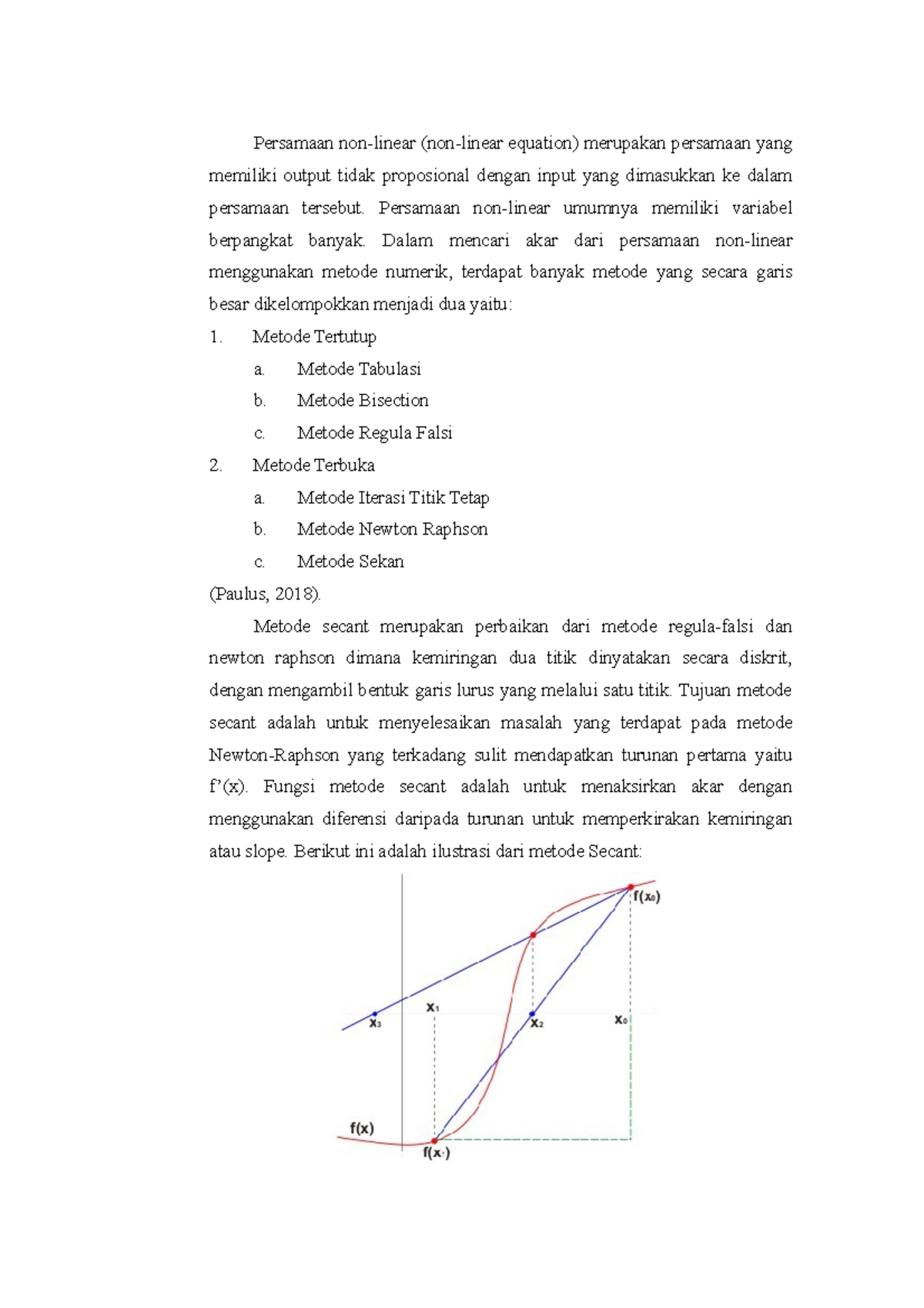 Metode Secant dalam Persamaan Non-linear: Analisis dan Penerapan - Studocu