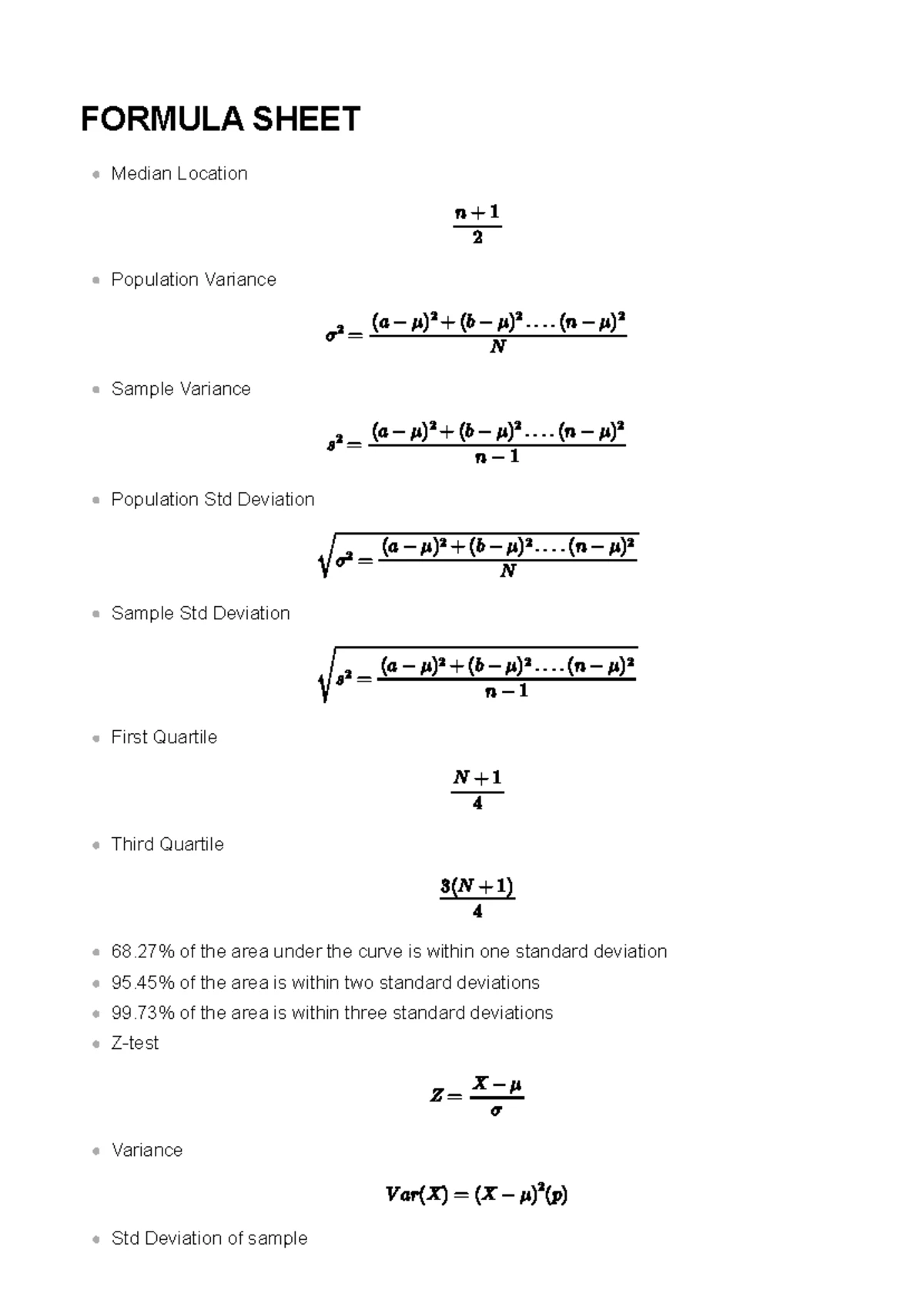 PHStat Help Guide for Version 4: Features and Quick Start - Studocu