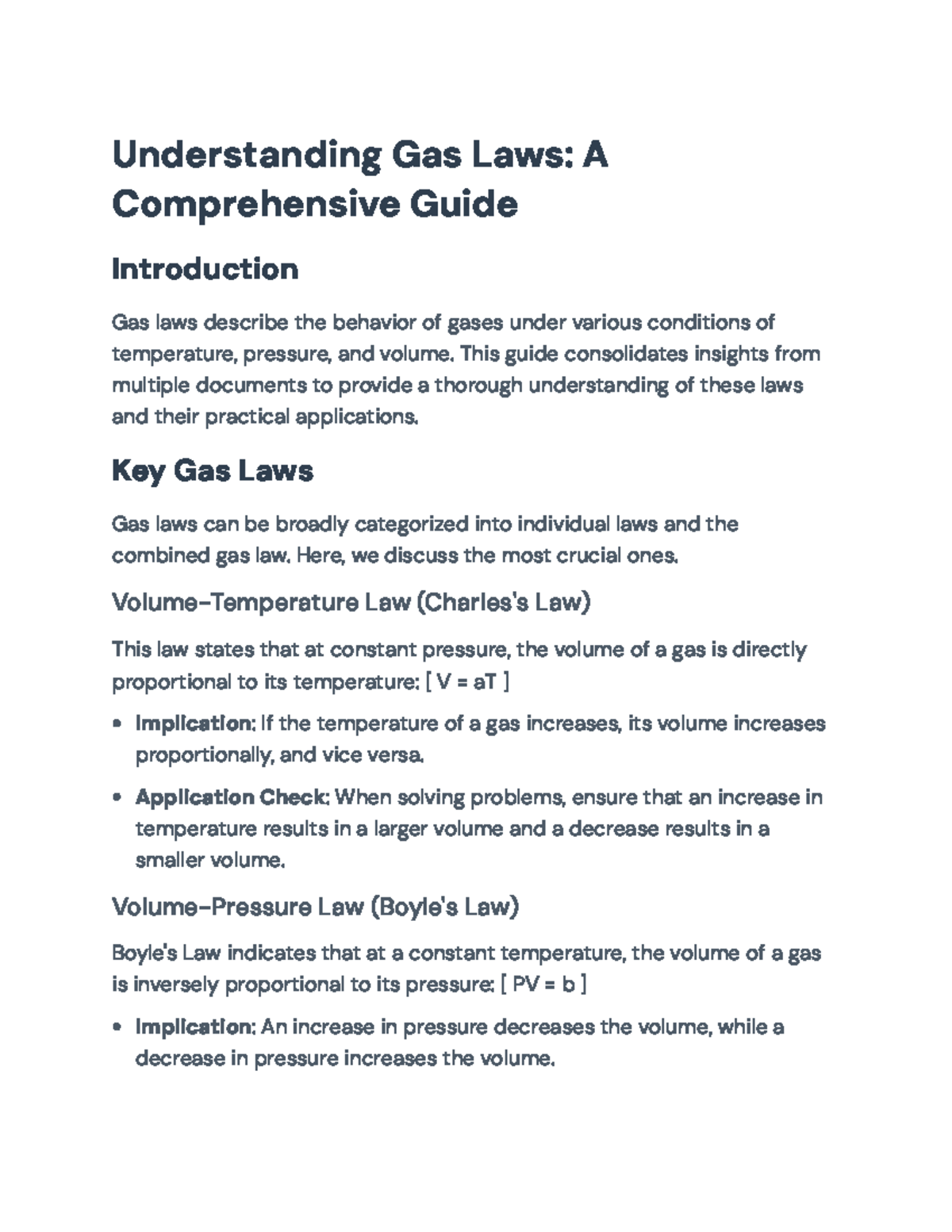 Understanding Gas Laws: A Comprehensive Guide (PHYS 101 ...