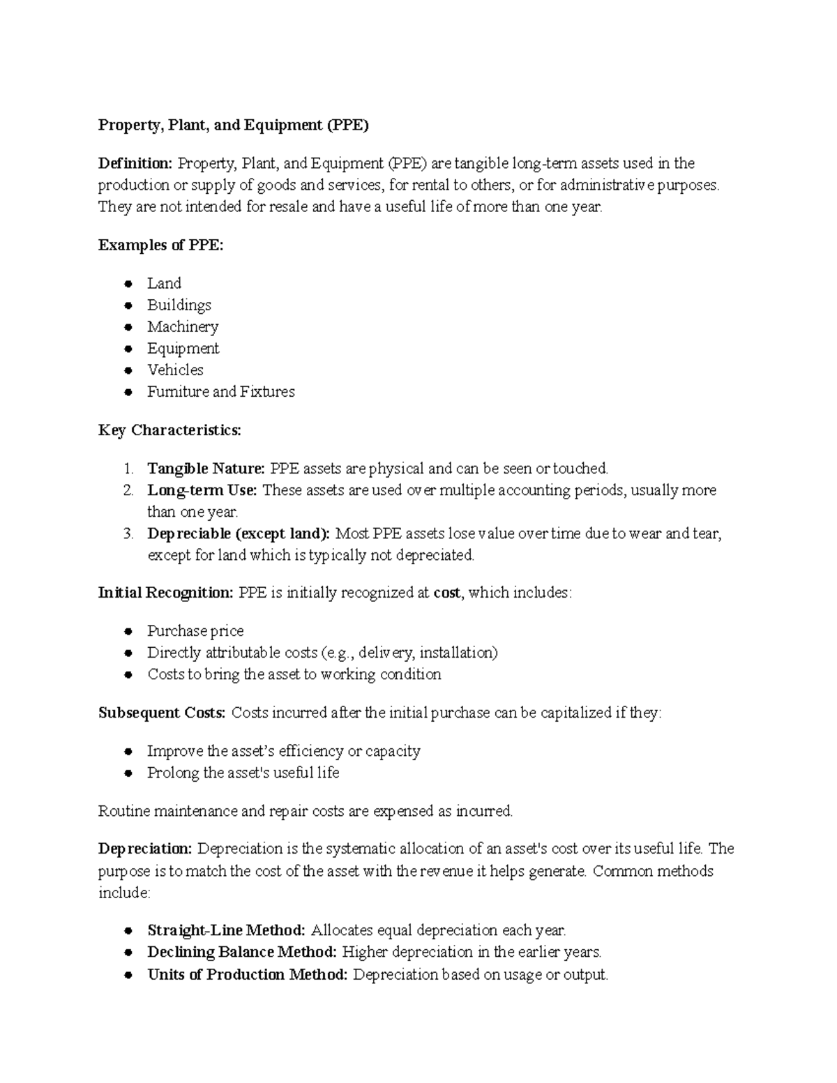 Property, Plant, and Equipment (PPE) - They are not intended for resale ...