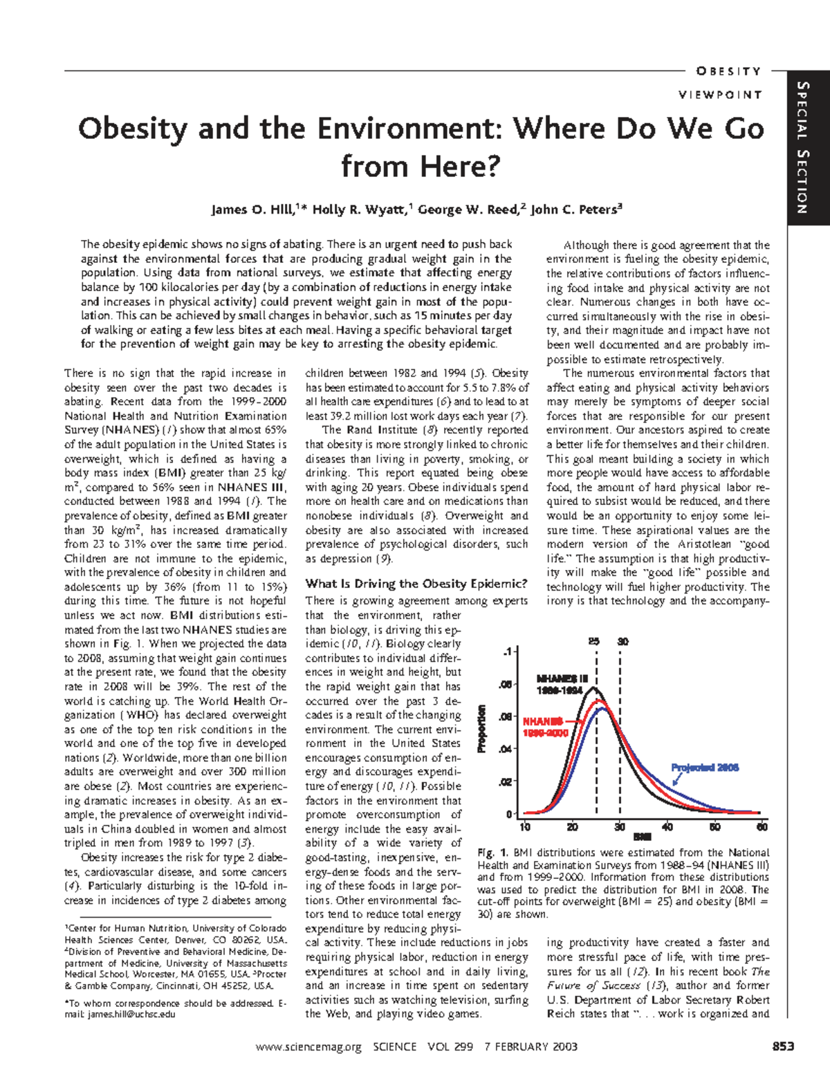 OBE 101: Obesity and the Environment - Strategies for Change - Studocu