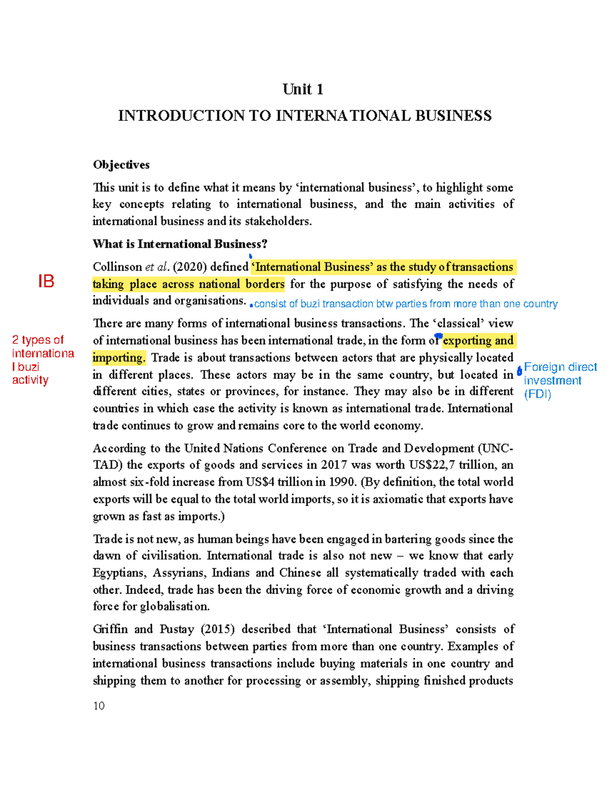 IB 101: Introduction to International Business - Key Concepts and ...