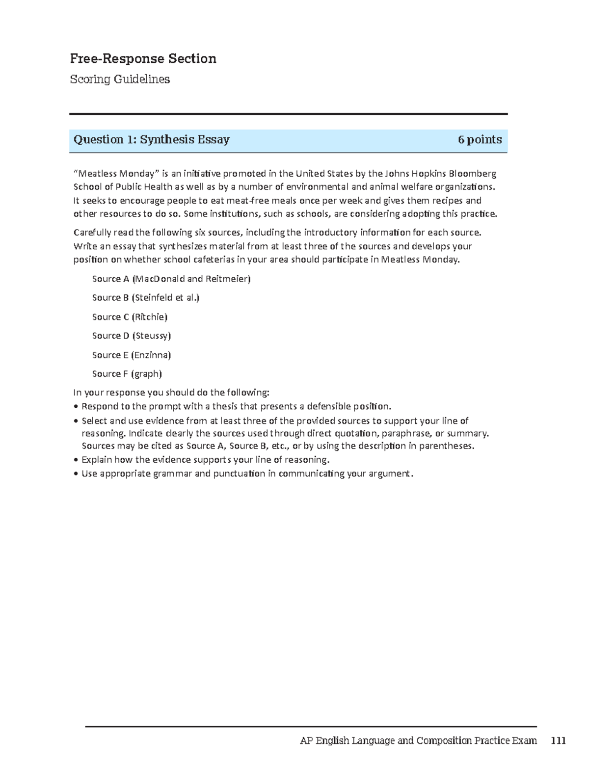 AP English Language & Composition 2020: FRQ Scoring Guidelines & Notes ...