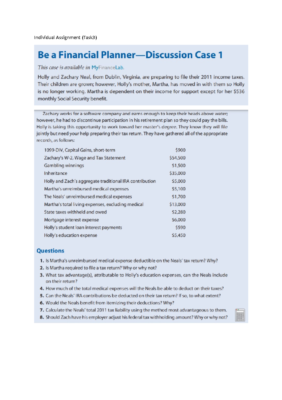 Individual Assignment Task3 - Applied Financial Planning - Studocu
