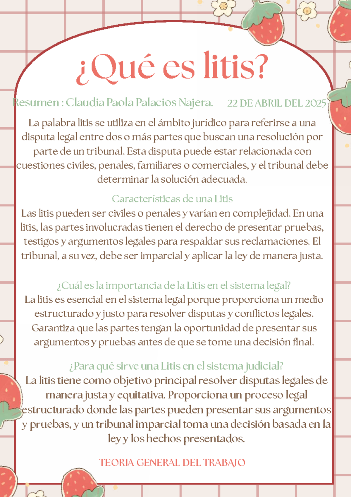 QUE ES Litis - que es listis - ¿Qué es litis? Resumen : Claudia Paola ...