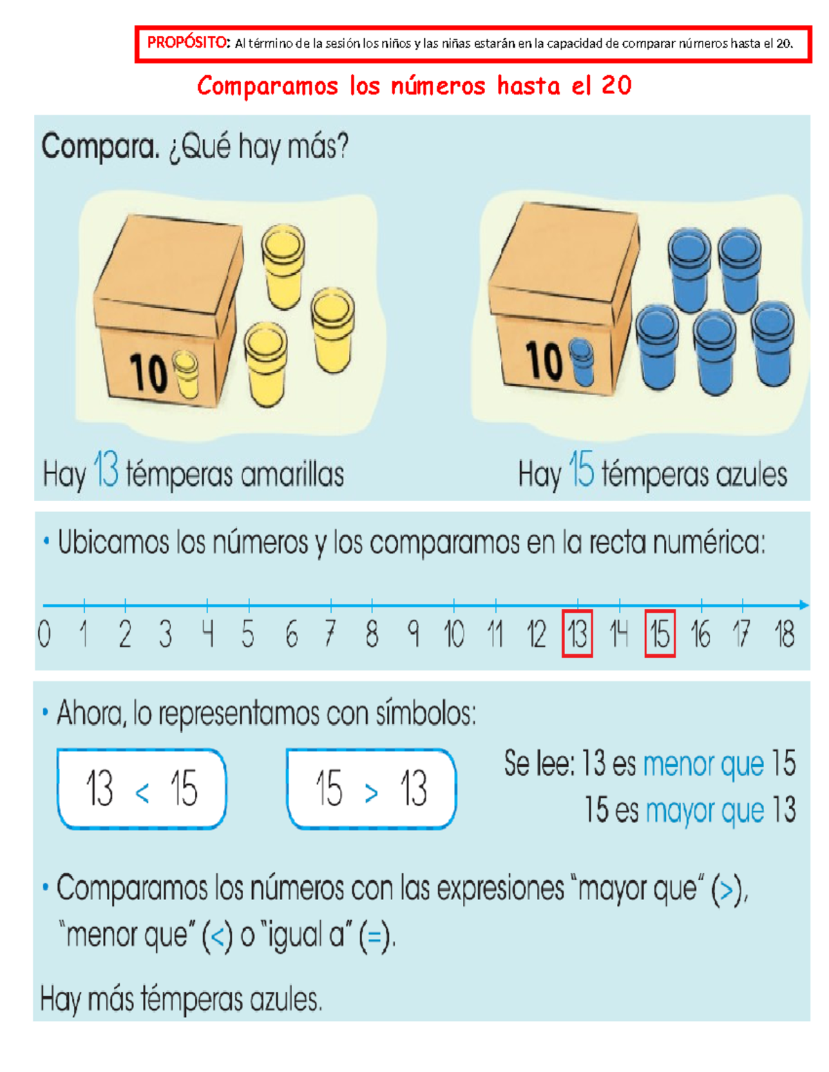 02-07 Matematica Practica Comparamos números hasta el 20 - mate ...