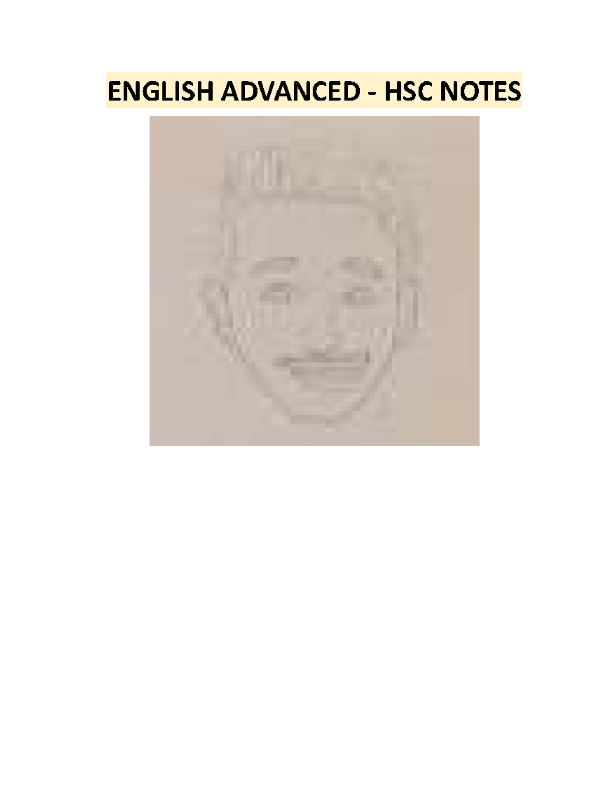 English Advanced HSC Notes: Texts & Human Experience Overview - Studocu