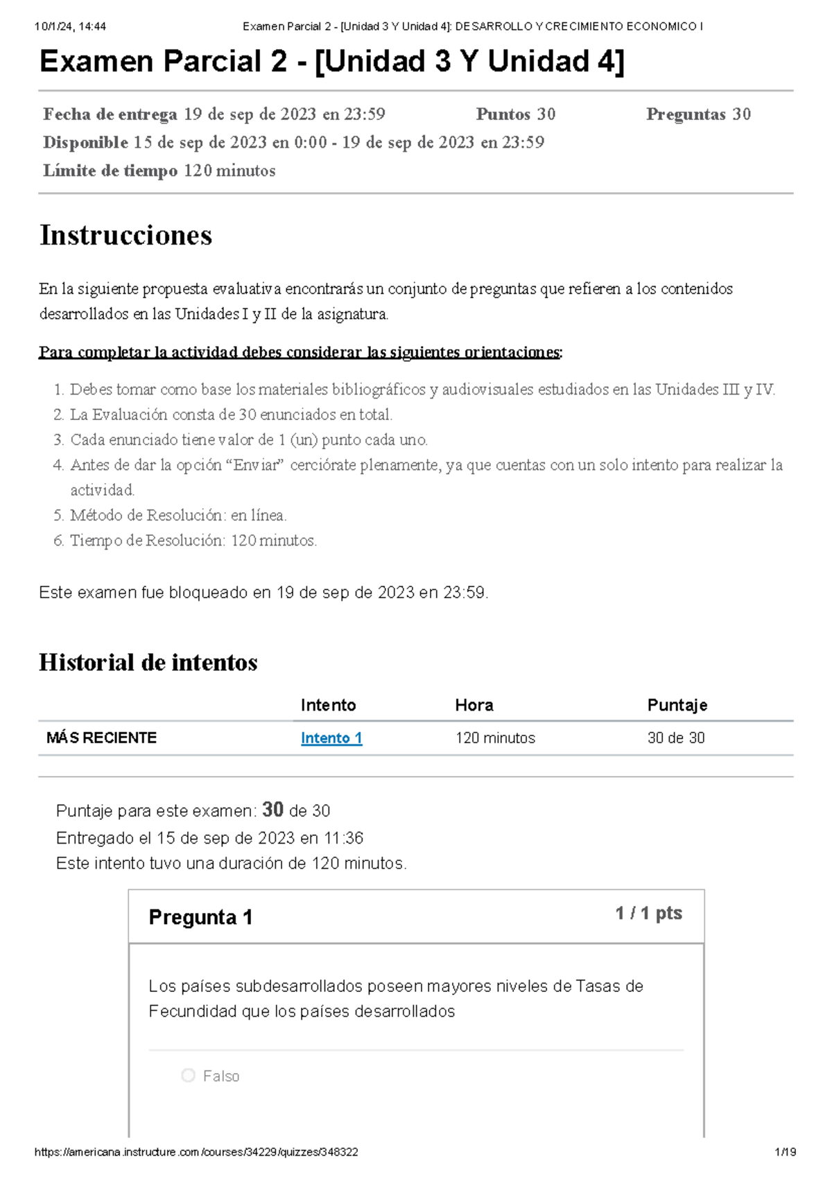 Examen Parcial 2 - [Unidad 3 Y Unidad 4] Desarrollo Y Crecimiento ...