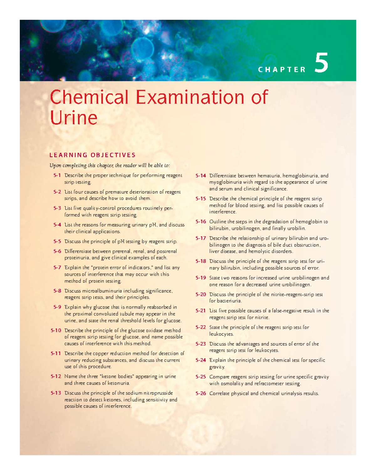 Chemical Analysis of Urine: Reagent Strip Testing Techniques - Studocu