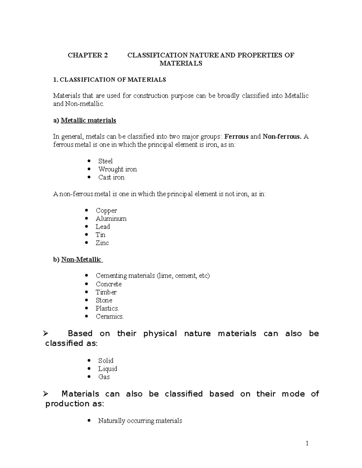 Fundamentals of Construction Materials - Lecture Notes CH 2 - Studocu