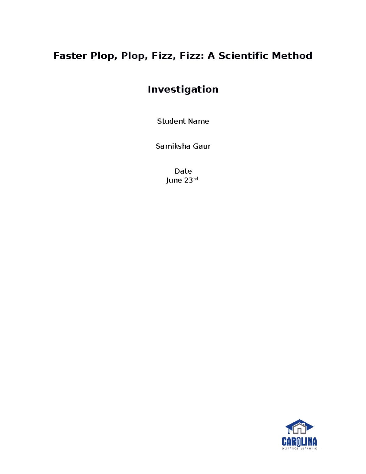 Scientific Method Lab Report: Alka-Seltzer Dissolution Study - Studocu