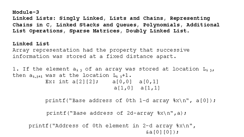 DS-Module 3: Linked Lists, Stacks, and Queues in C Programming - Studocu