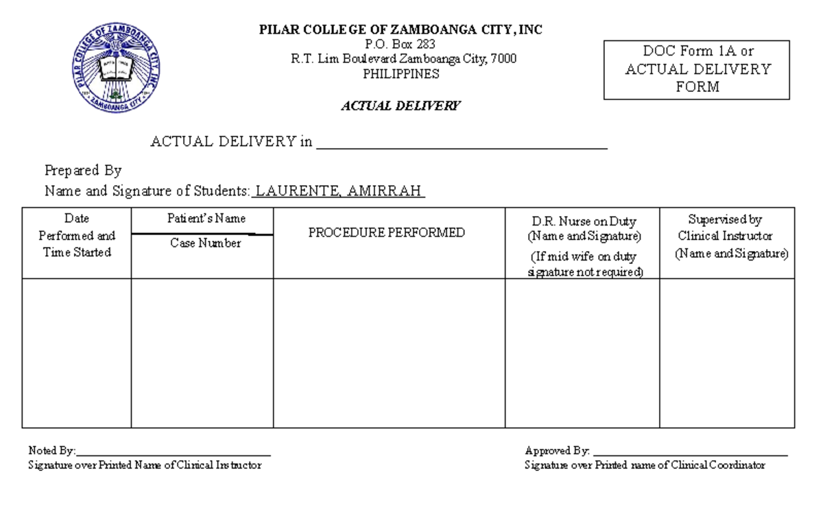 PRC- Index CARD- Format - FOR Cases - PILAR COLLEGE OF ZAMBOANGA CITY, INC P. Box 283 R. Lim ...
