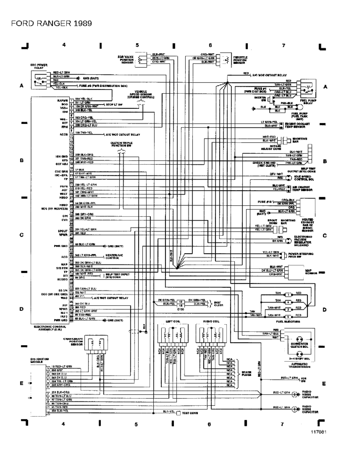 Diagrama ECU FORD RANGER 1989 - Esquema Eléctrico - Studocu