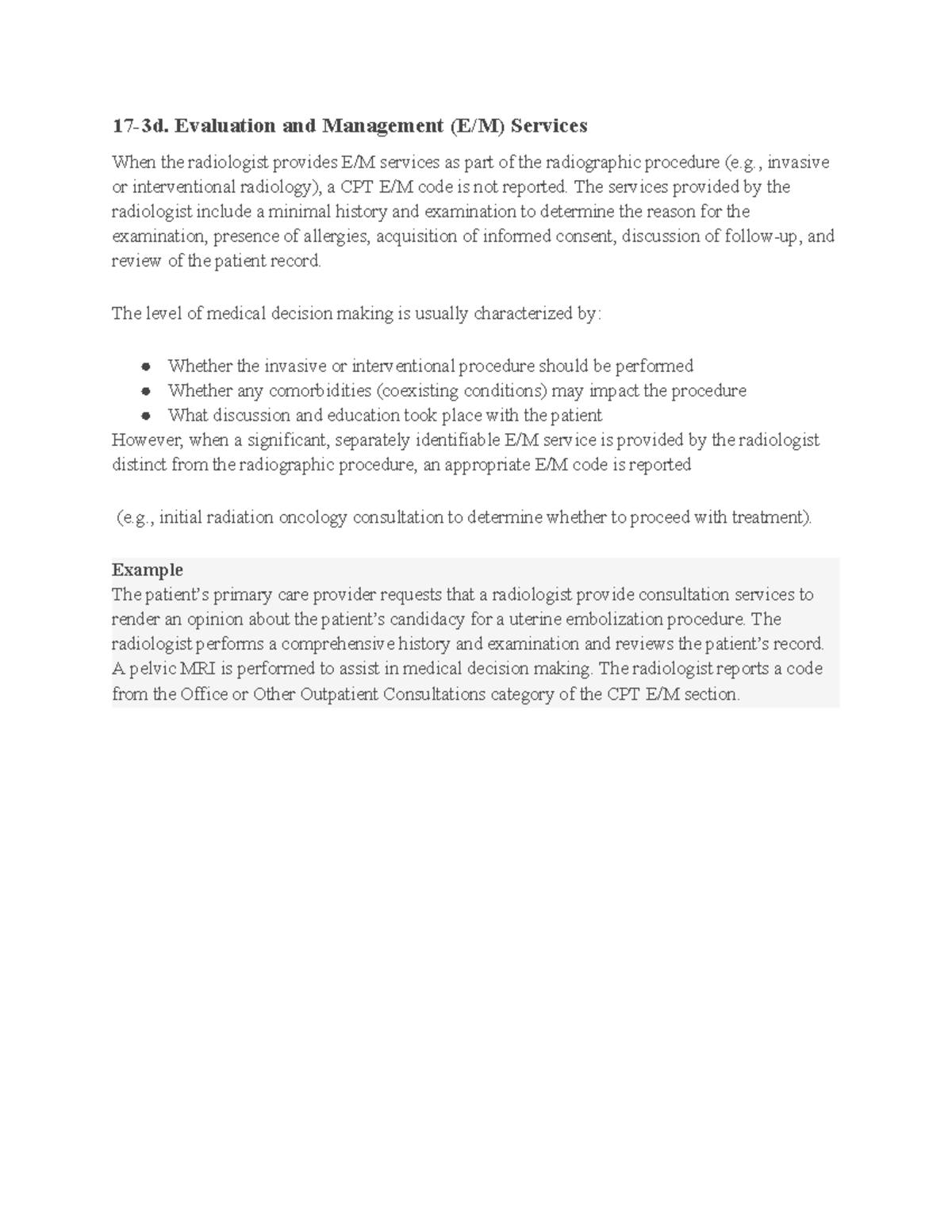 E/M Services in Radiology: CPT Coding Guidelines & Examples - Studocu