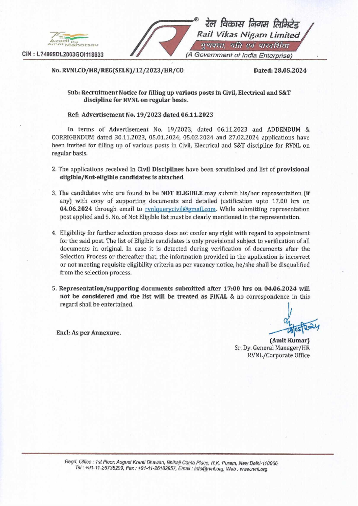 Eligible Candidates List for Civil Discipline Course - Studocu