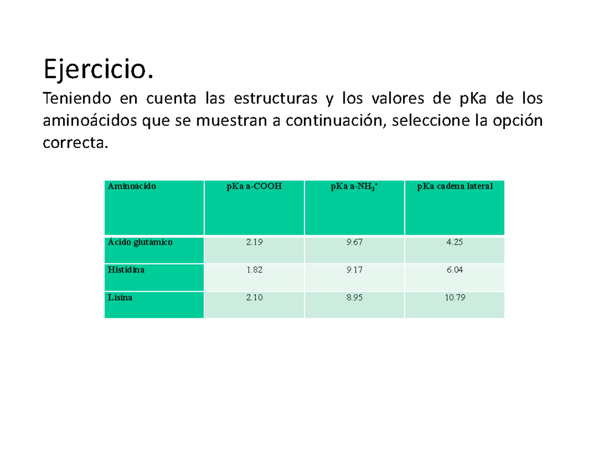 Capítulo VI: Ejercicio sobre pKa y Reacciones en Química Orgánica - Studocu