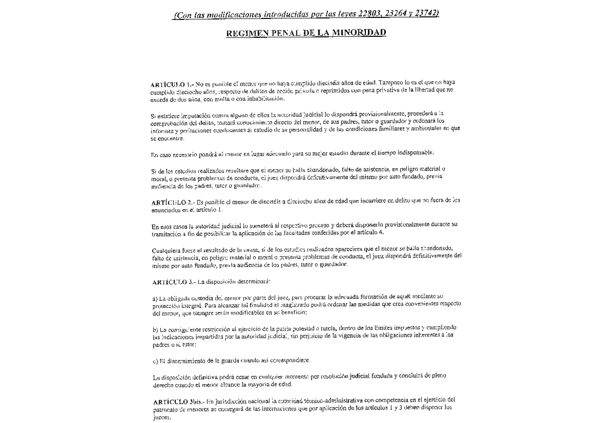 Decreto Ley 2227880 - Texto - (Con las modificaciones introducidas por las leyes 22803, 23264 y ...