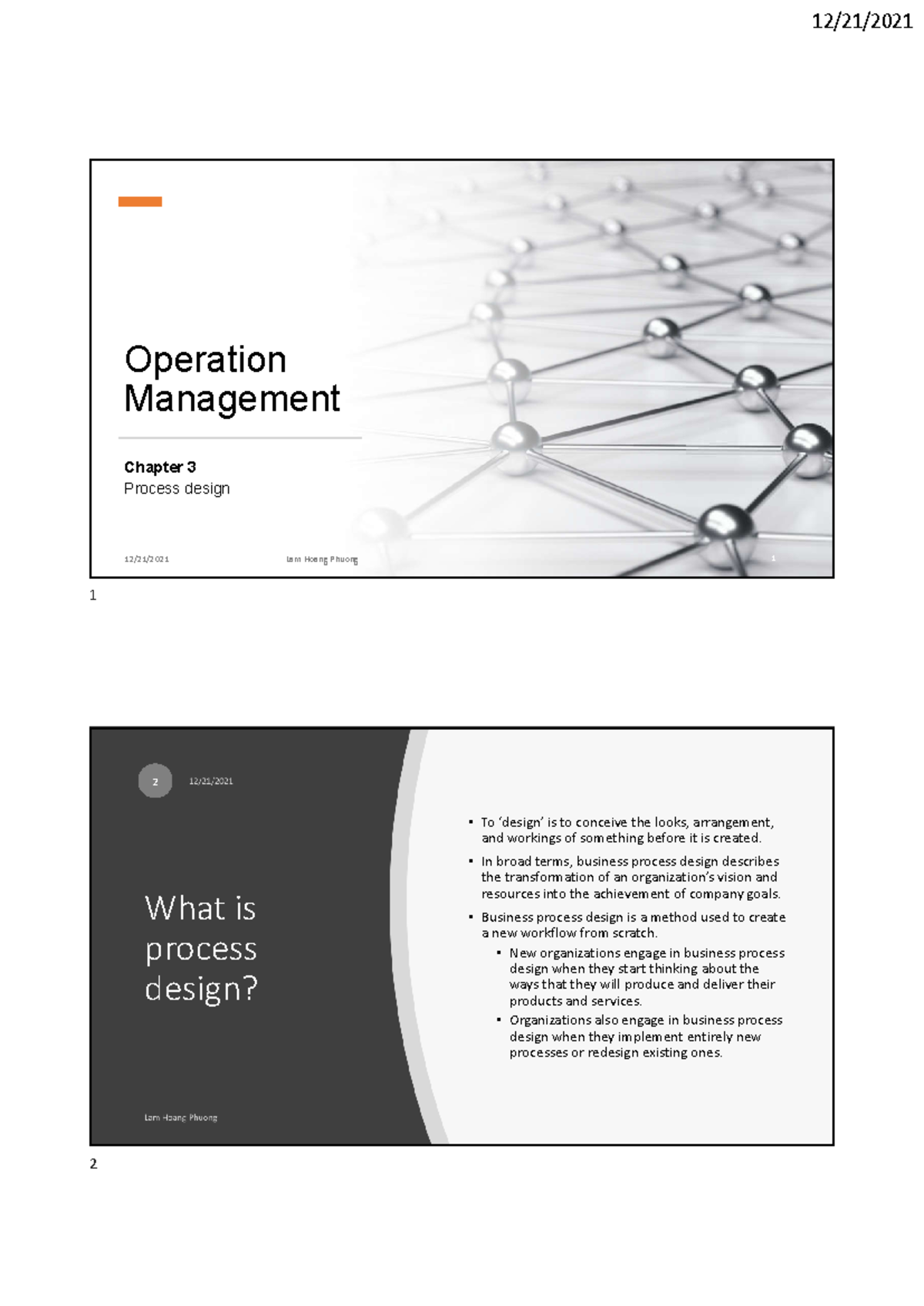 Chapter 3 - Process Design: Overview and Key Objectives - Studocu