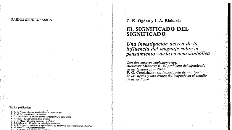 El Significado del Significado: Análisis de la Influencia del Lenguaje ...