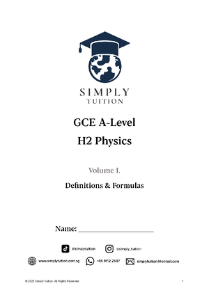 Physics Experiment Document for Year 6 (N99/4/3 & N97/4/3) - 2025 RAFFLES INSTITUTION Year 6 ...