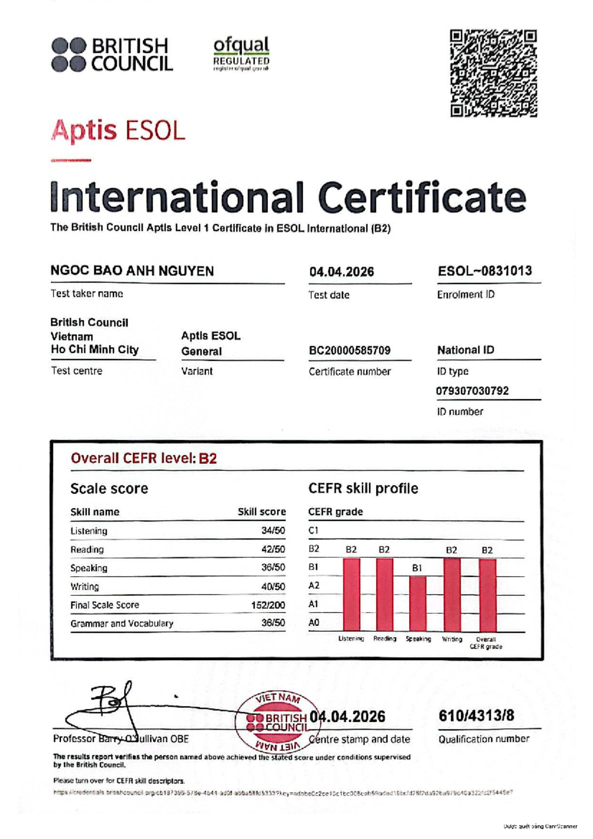 Aptis ESOL International Certificate B2 - Writing Report - Studocu