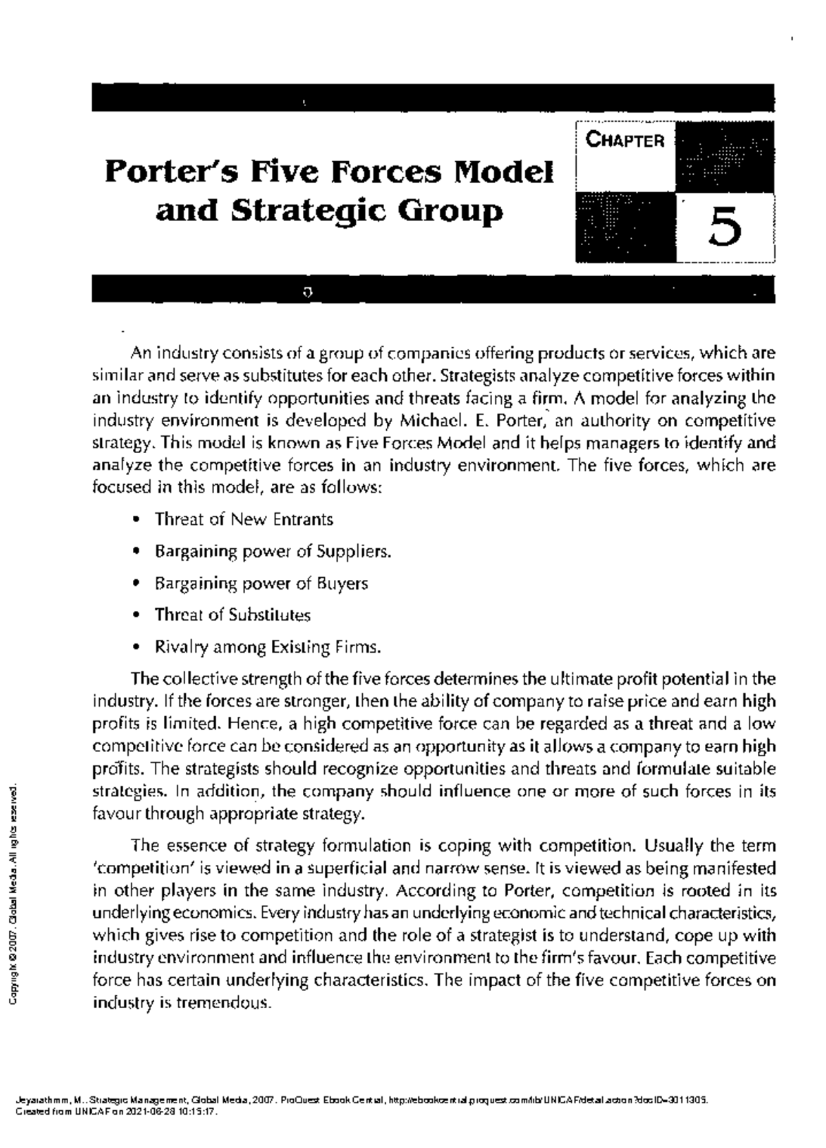 Strategic Management 5 - Analyzing Porter's Five Forces & Strategic ...