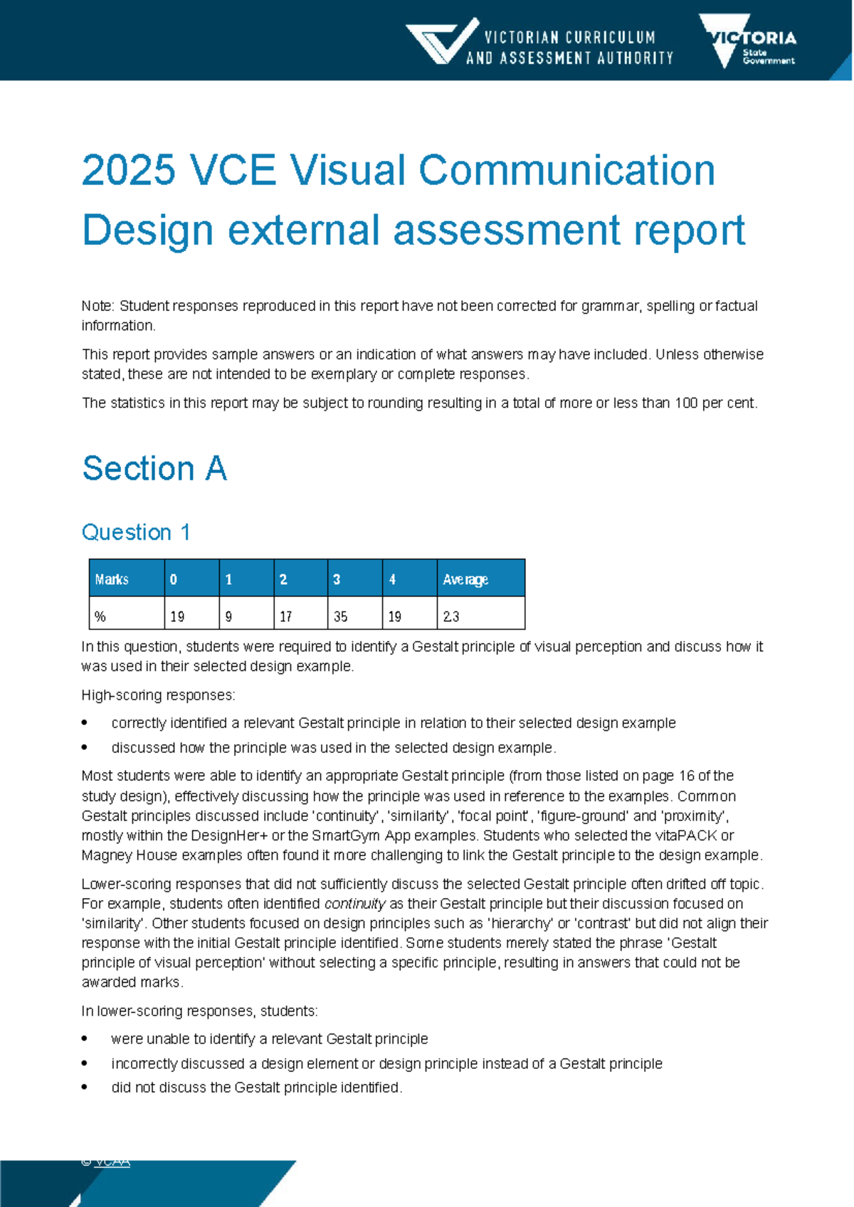 2025 VCE Visual Communication Design External Assessment Report - Studocu