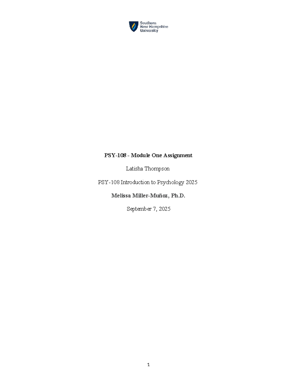 PSY 108 Module One Activity - Discussion Proficiency Assessment - Studocu