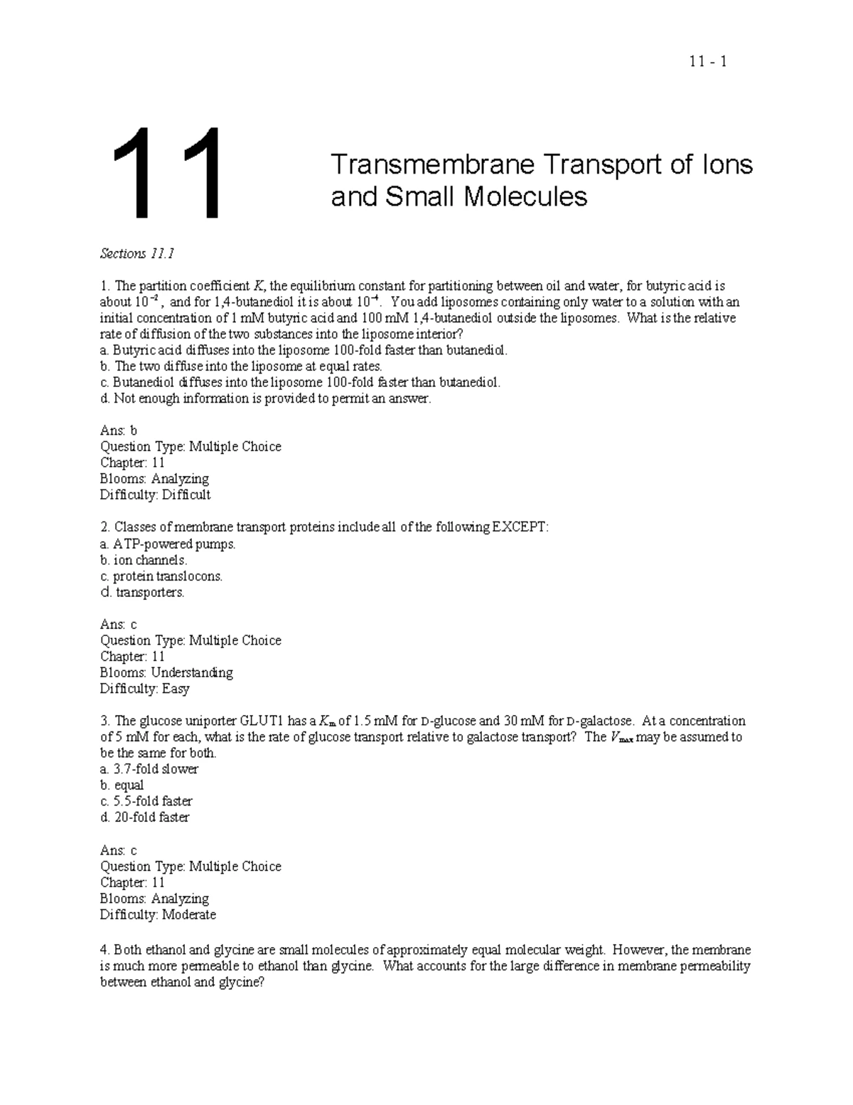 Lodish 8e Chapter 13: Protein Transport & ER Import Test Bank - Studocu