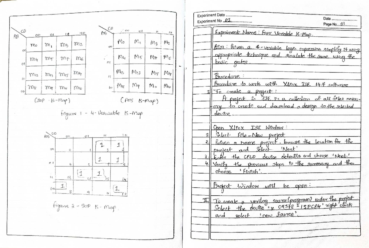 Experiment No. 01: Four Variable Logic Expression Simplification and ...