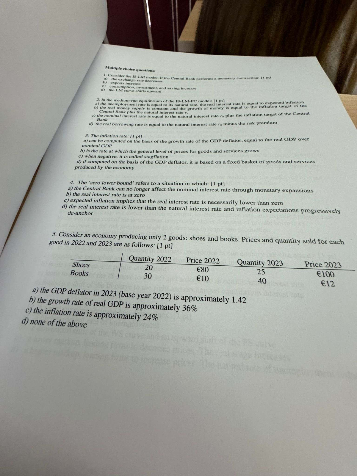 MACRO 12:06:2024 - Multiple Choice Questions on Monetary Policy and ...
