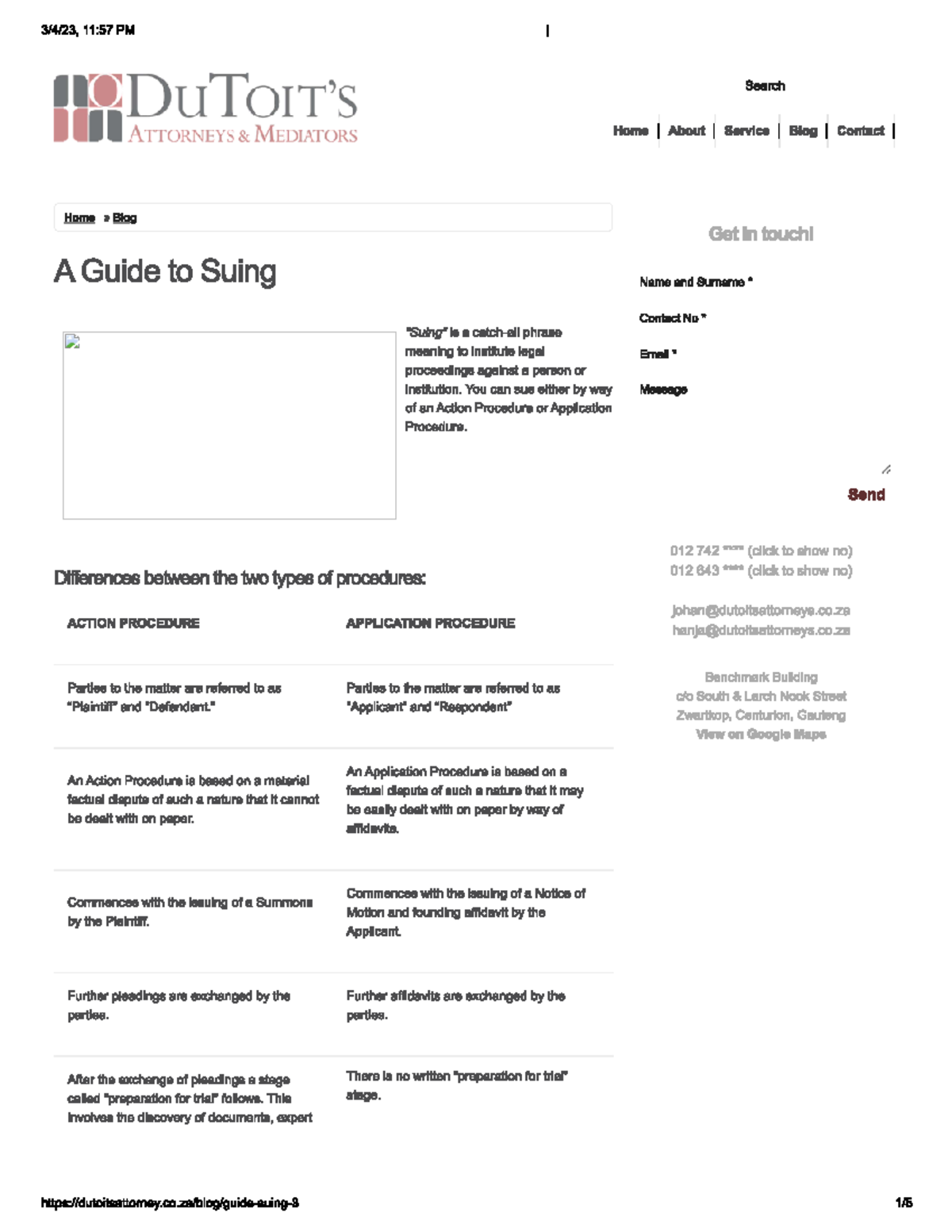 Understanding Action vs Motion Proceedings in Legal Context - Studocu