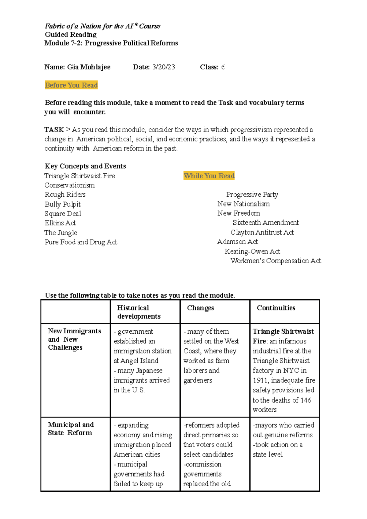 7-2 Guided Reading: Progressive Political Reforms Overview - Gia ...
