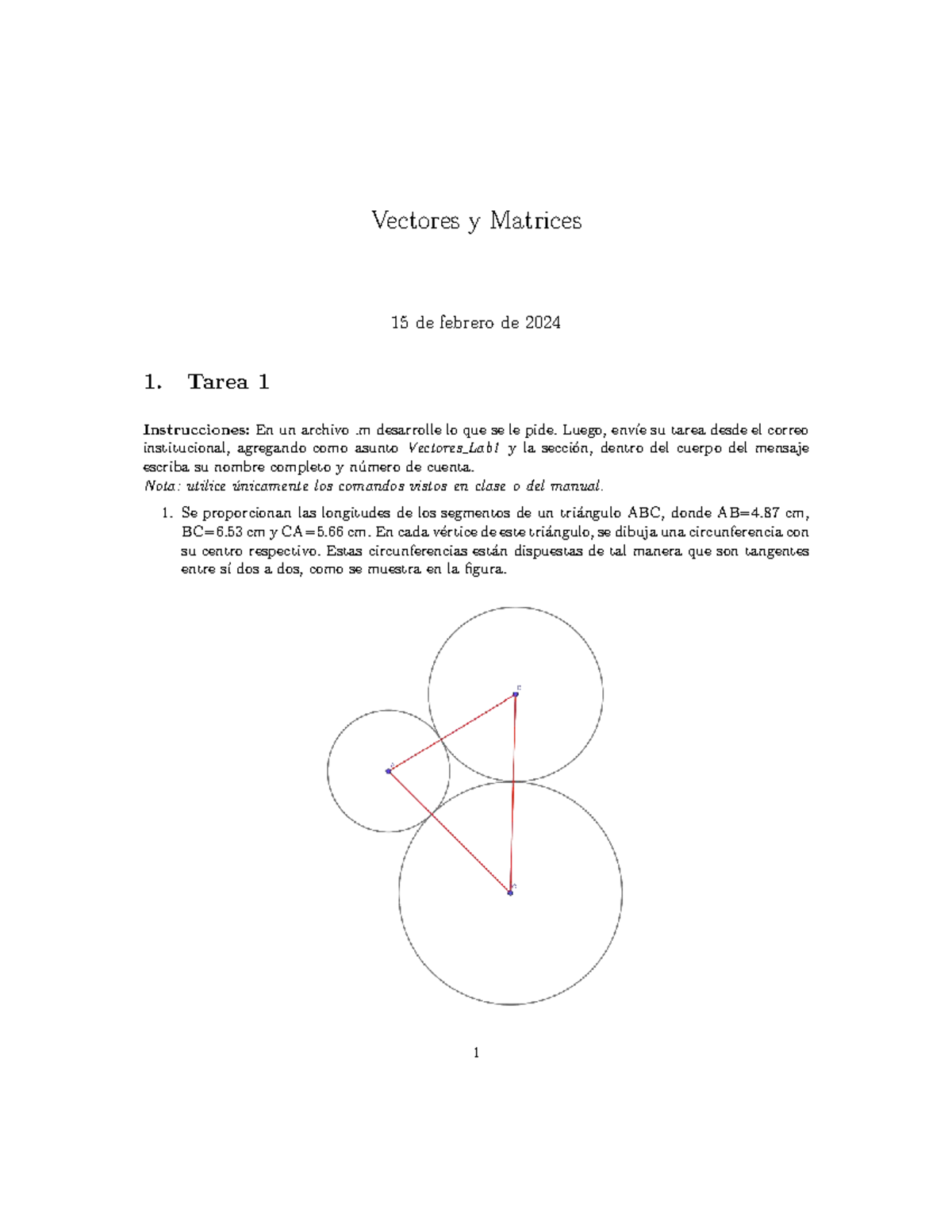 Tarea 1: Vectores y Matrices - Lab1 IPAC24 - Studocu