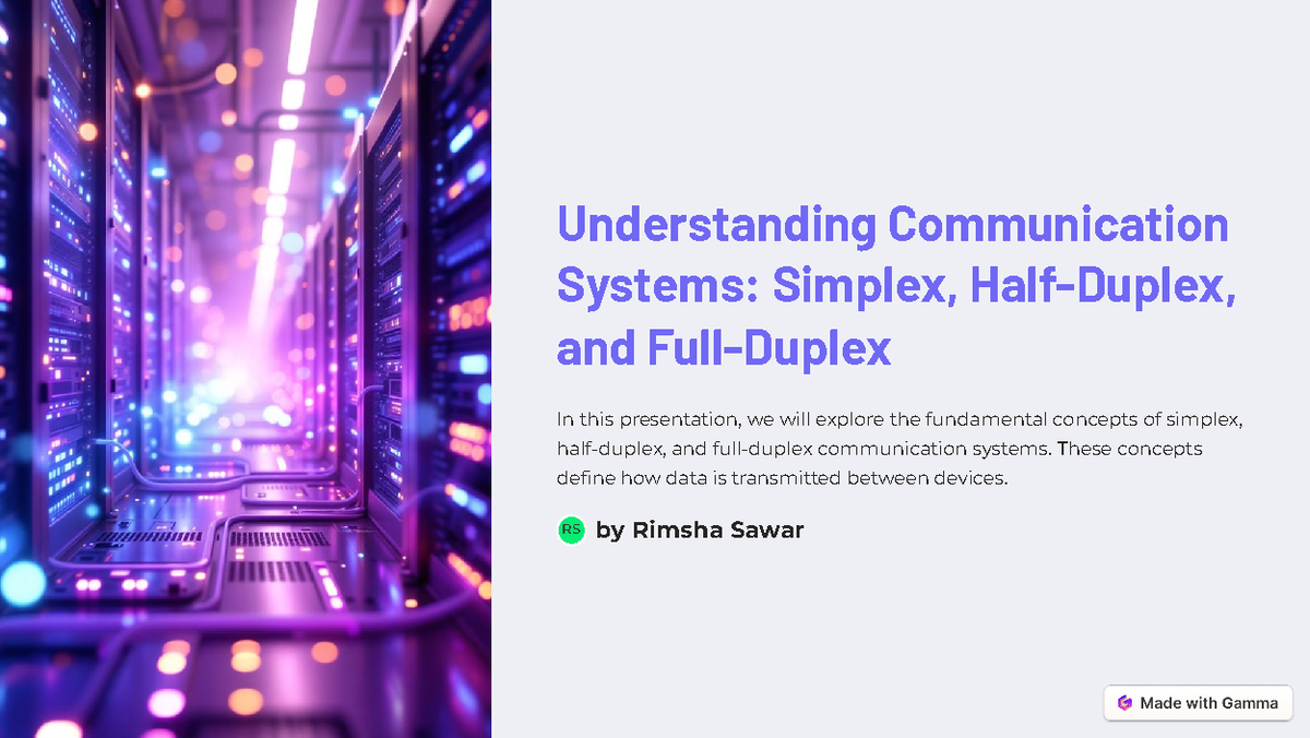 Understanding-Communication-Systems-Simplex-Half-Duplex-and-Full-Duplex - Understanding - Studocu