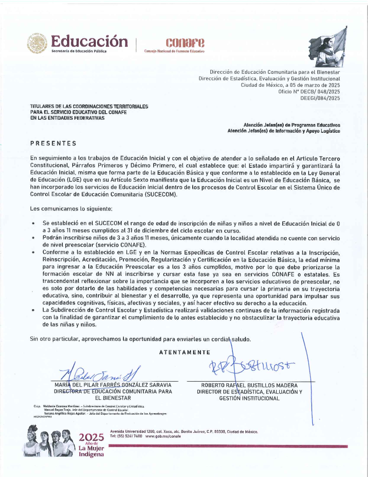 Educación Inicial y Preescolar: Lineamientos CONAFE 2025 - Studocu