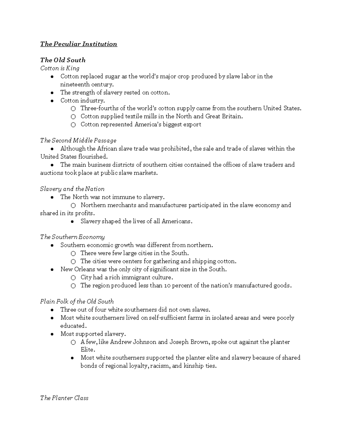 Ch. 11 Overview: The Peculiar Institution in "Give Me Liberty!" - Studocu