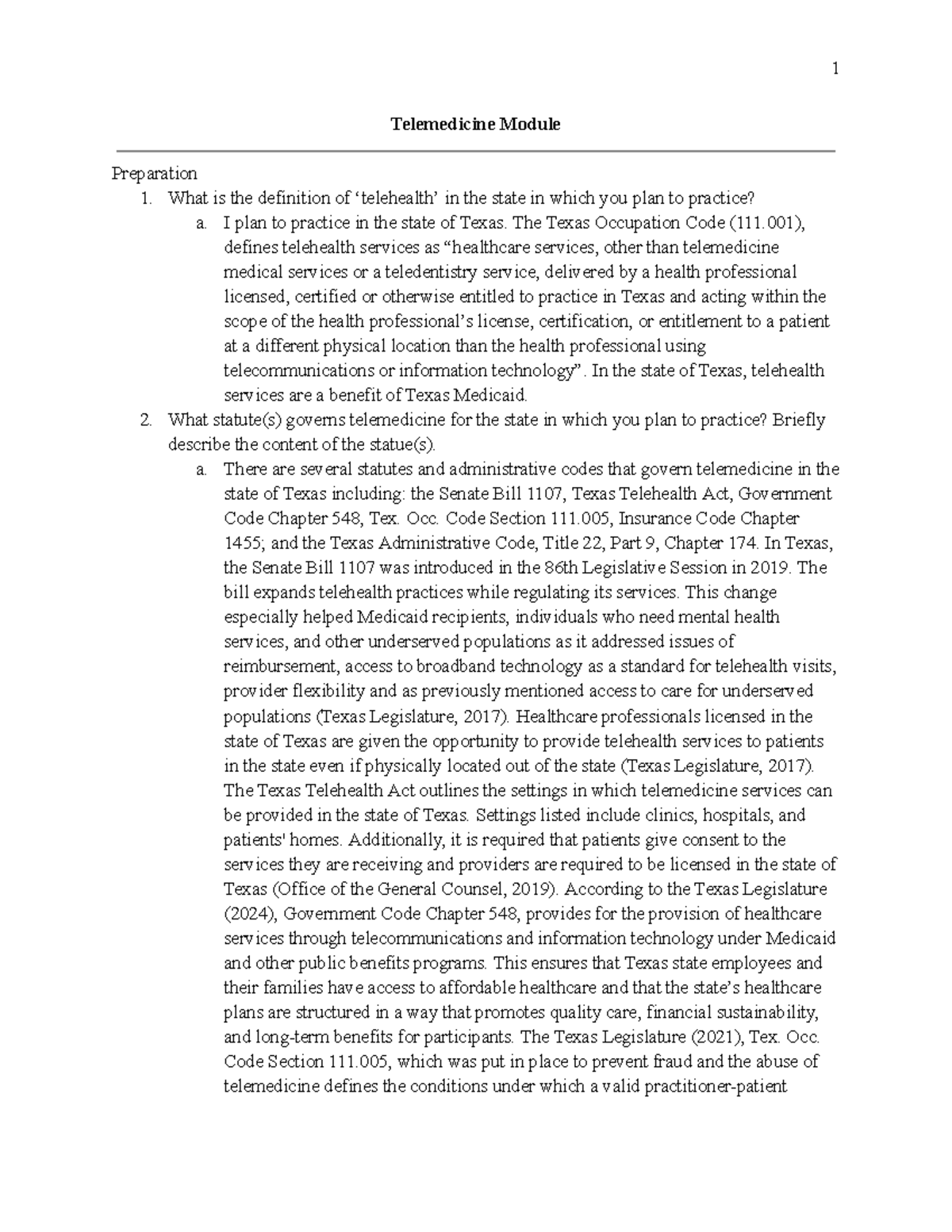 Telehealth Module & Live Patient SOAP Notes (Course Code: 1) - Studocu