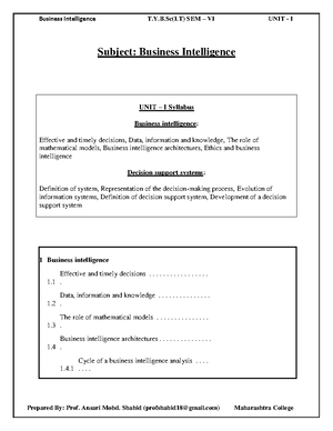 Bsc. Information Technology - MU - Studocu