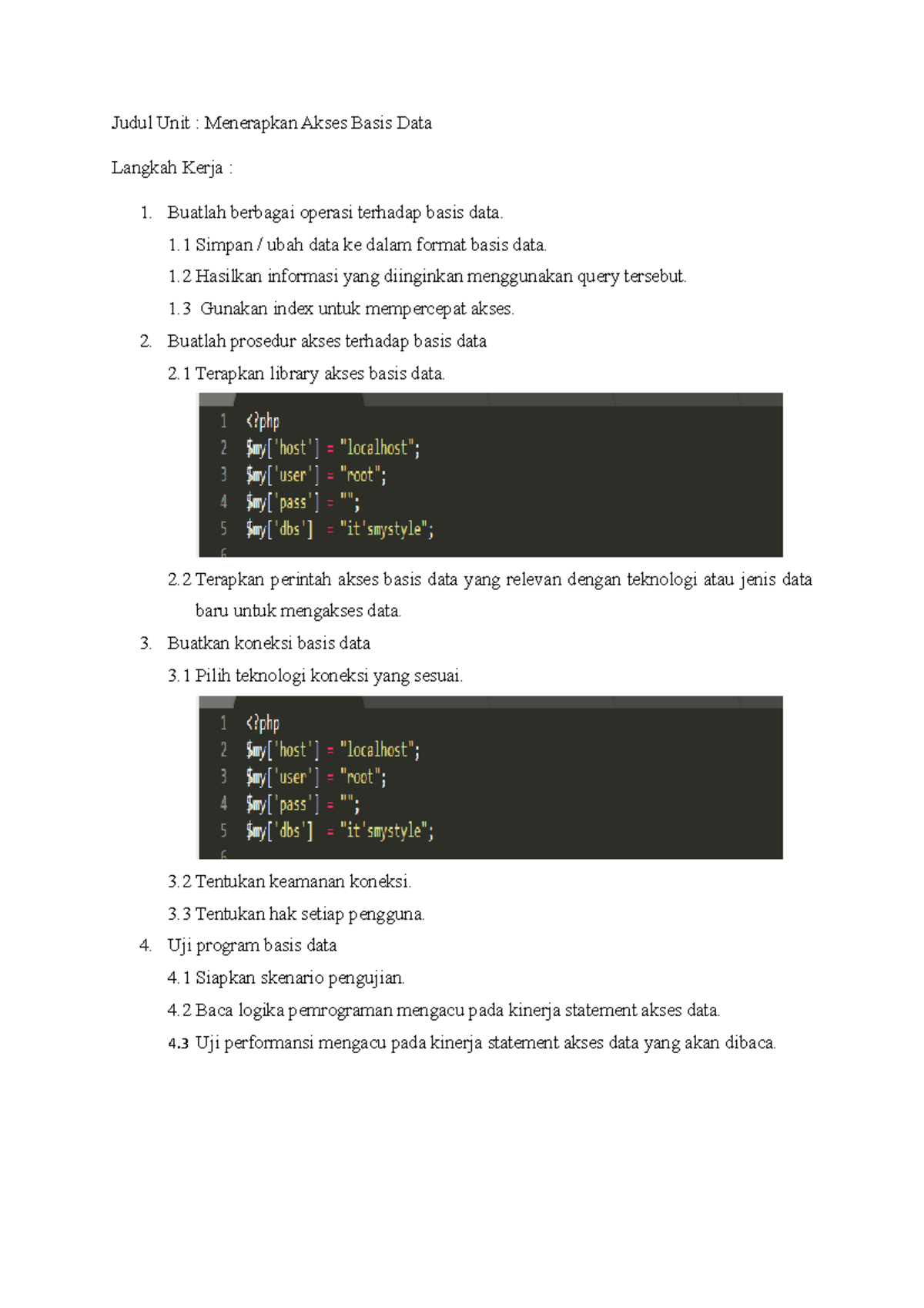 Menerapkan Akses Basis Data - Materi Uji Analis Program - Judul Unit ...