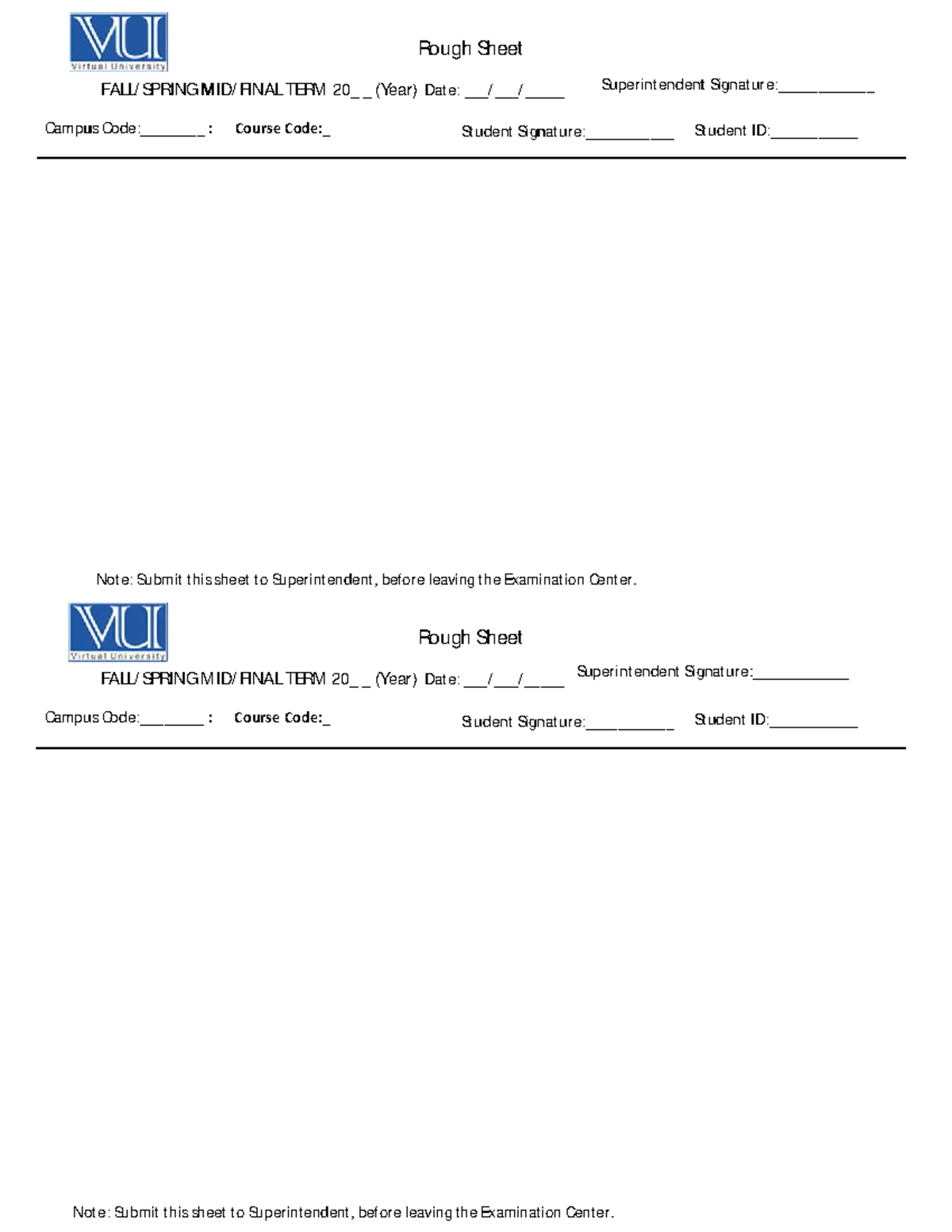 Rough Sheet Template - Note: Submit this sheet to Superintendent ...